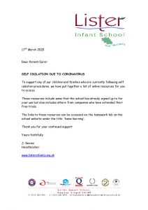 Letters – Lister Infant School