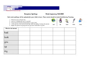 Reception – Lister Infant School